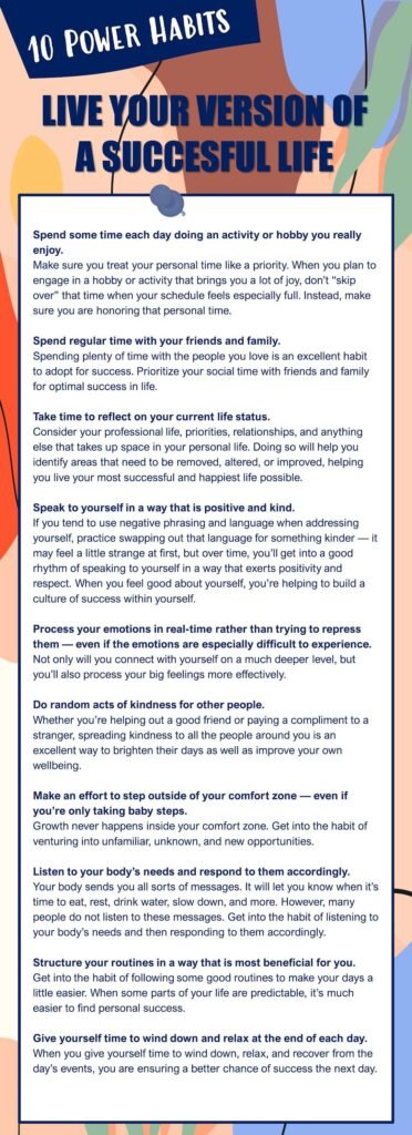 Top 10 Power Habits For Living Your Version Of A Successful Life ...