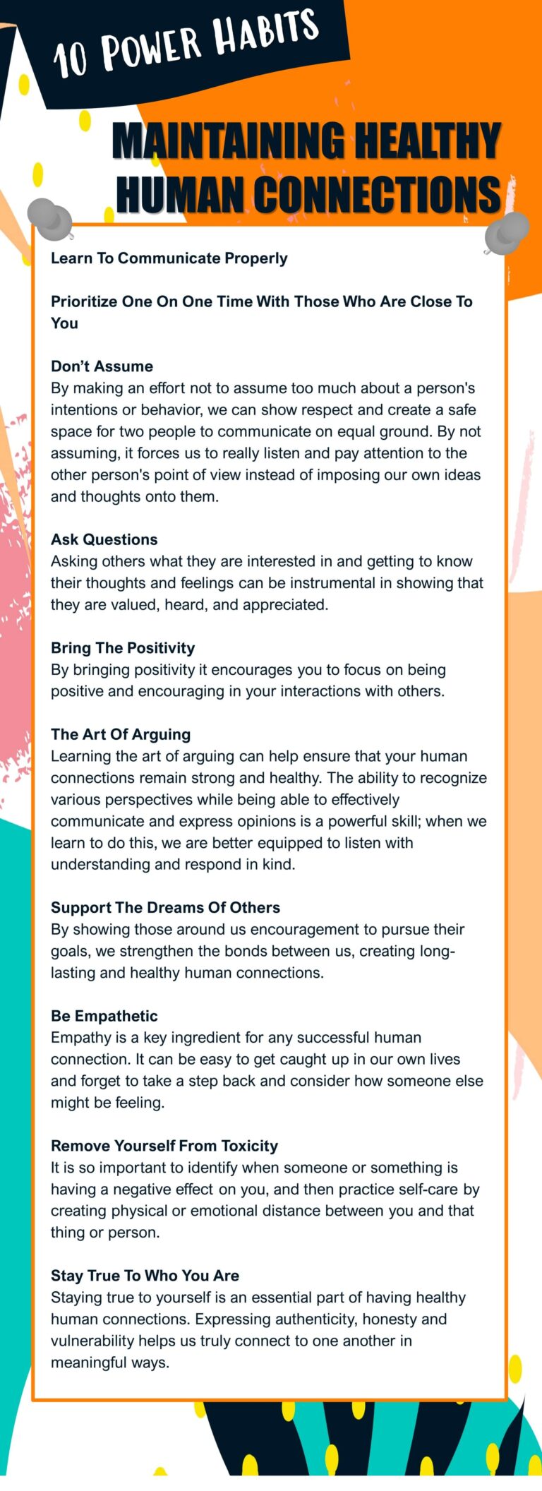 10 Power Habits For Maintaining Healthy Human Connections - SUCCESS MYSTIC