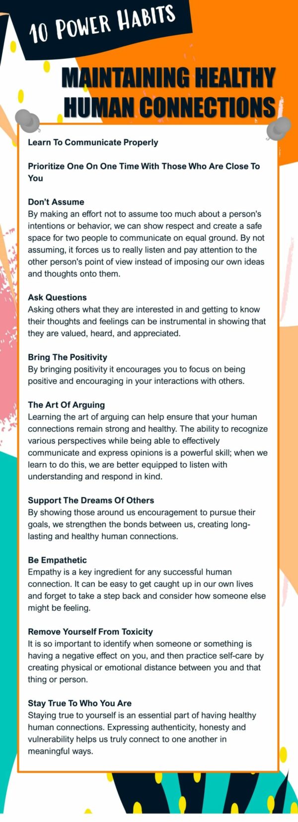 10 Power Habits For Maintaining Healthy Human Connections - SUCCESS MYSTIC