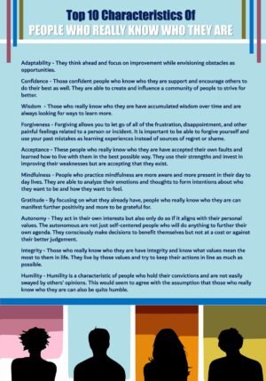 Top 10 Characteristics Of People Who Really Know Who They Are - SUCCESS ...