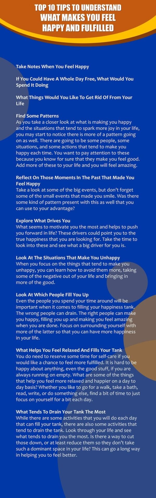 Top 10 Tips To Understand What Makes You Feel Happy And Fulfilled ...