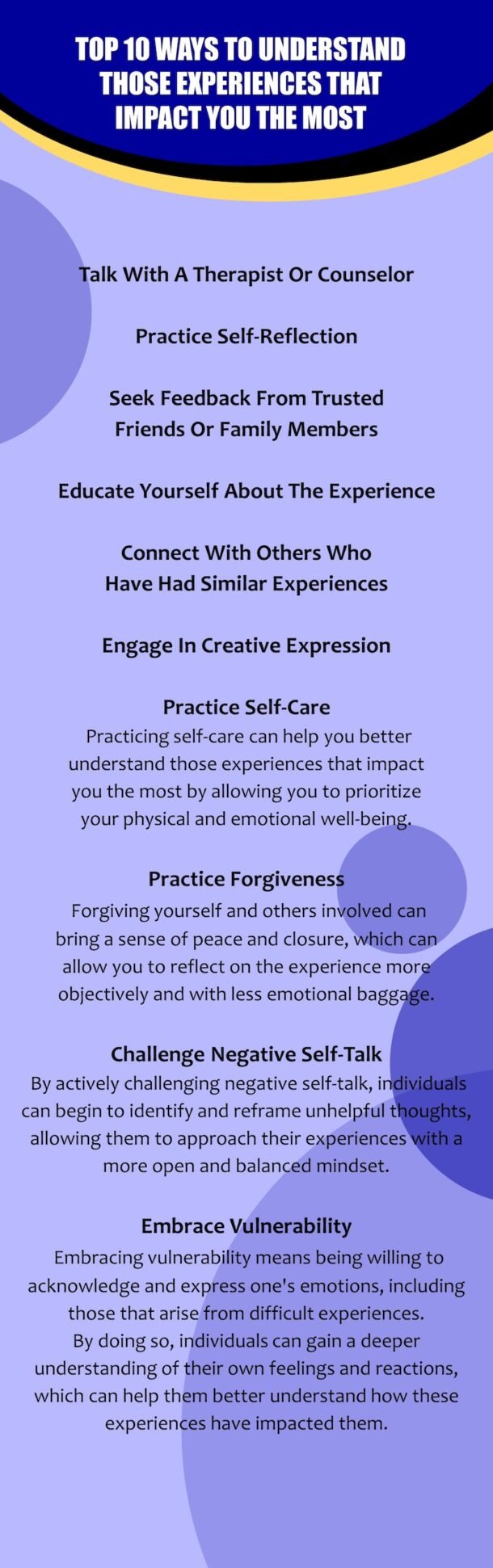 Top 10 Ways To Better Understand Those Experiences That Impact You The ...