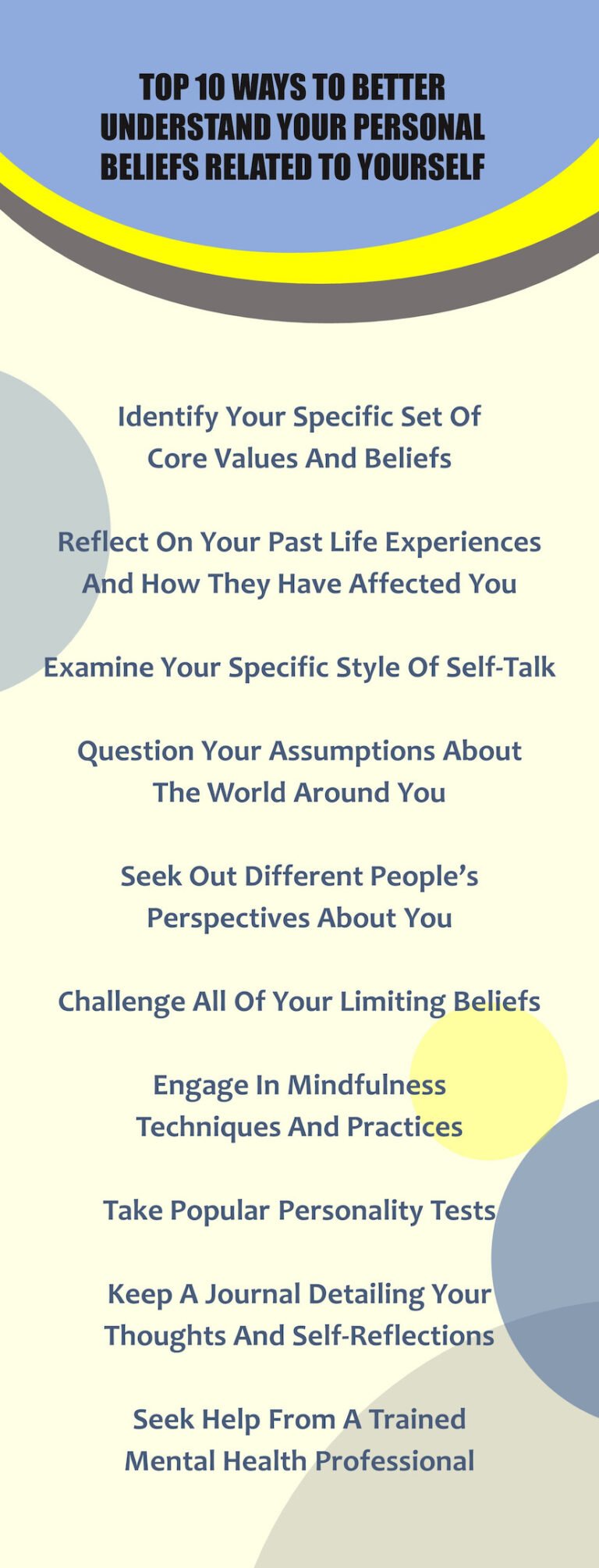 10 Ways To Better Understand Your Personal Beliefs Related To Yourself ...